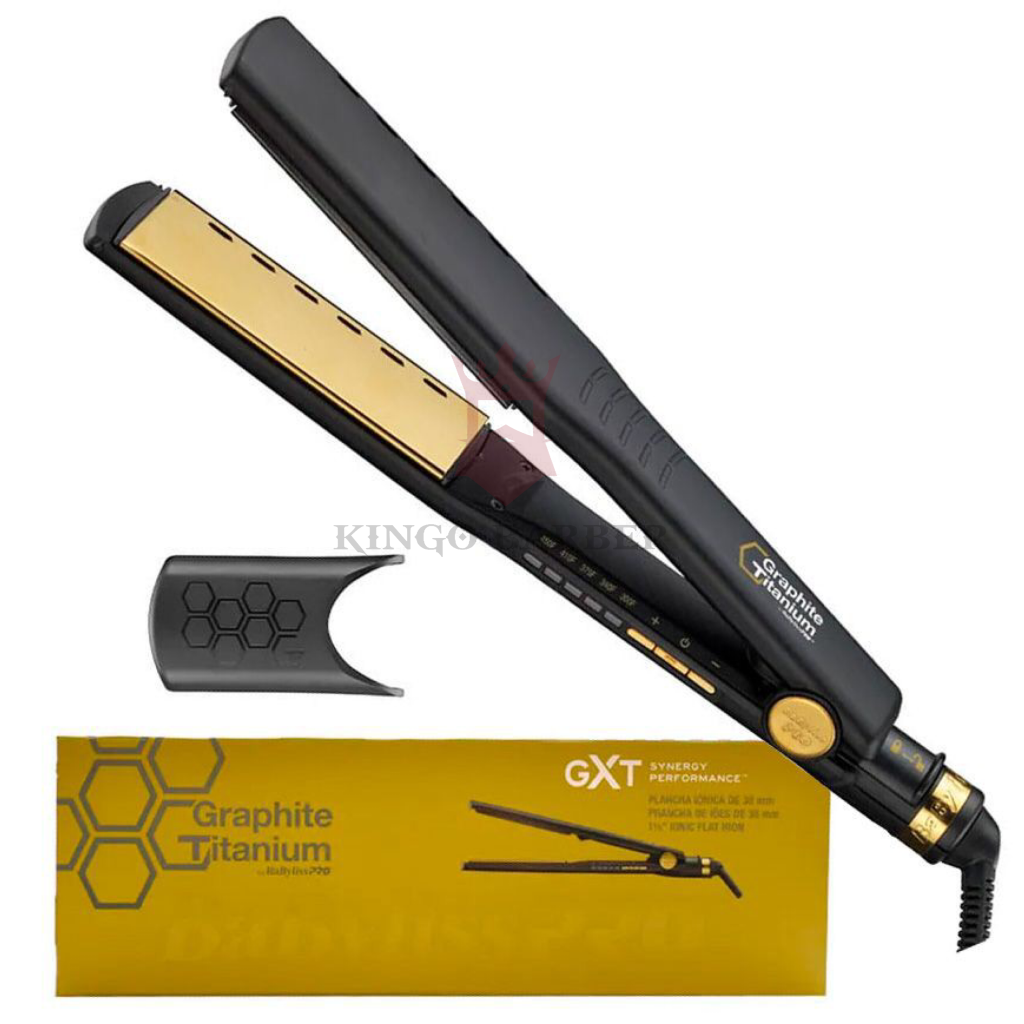 PLANCHA IÓNICA GRAPHITE TITANIUM 38MM BABYLISSPRO - KingoBarber